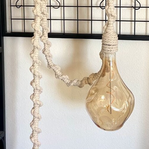 15 Ft. Macrame Hanging Rope Light - Etsy
