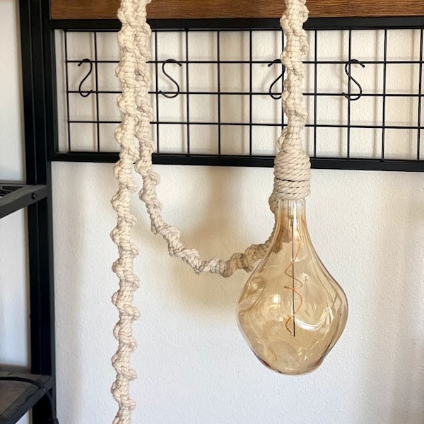 Rope Pendant Light - Etsy