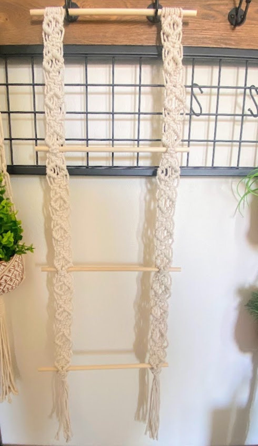 Macramé Decorative Ladder Wall Hanging - Etsy