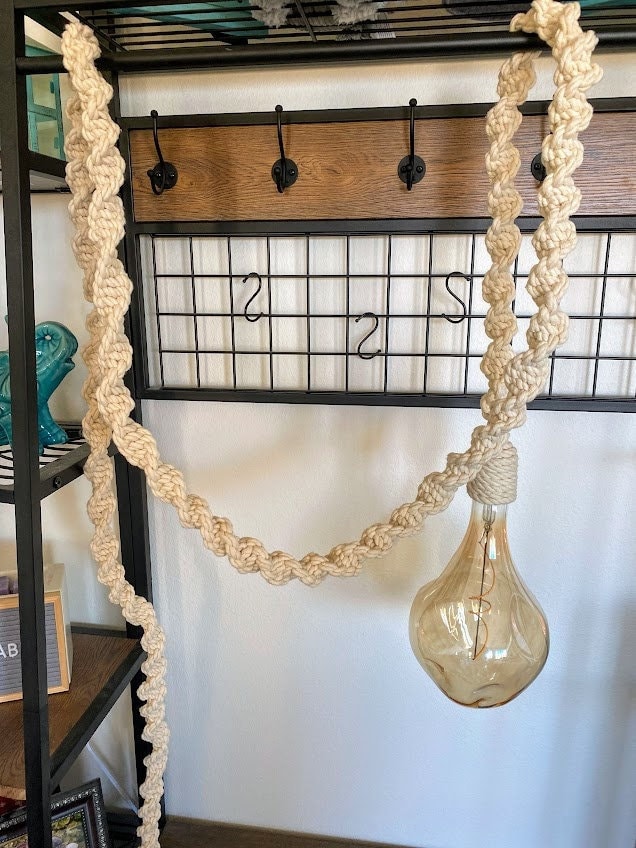 Dna-style 15 Ft. Macrame Hanging Rope Light - Etsy