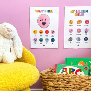 Today I Feel Poster for Toddler Calm Corner, Toddler Emotions and ...
