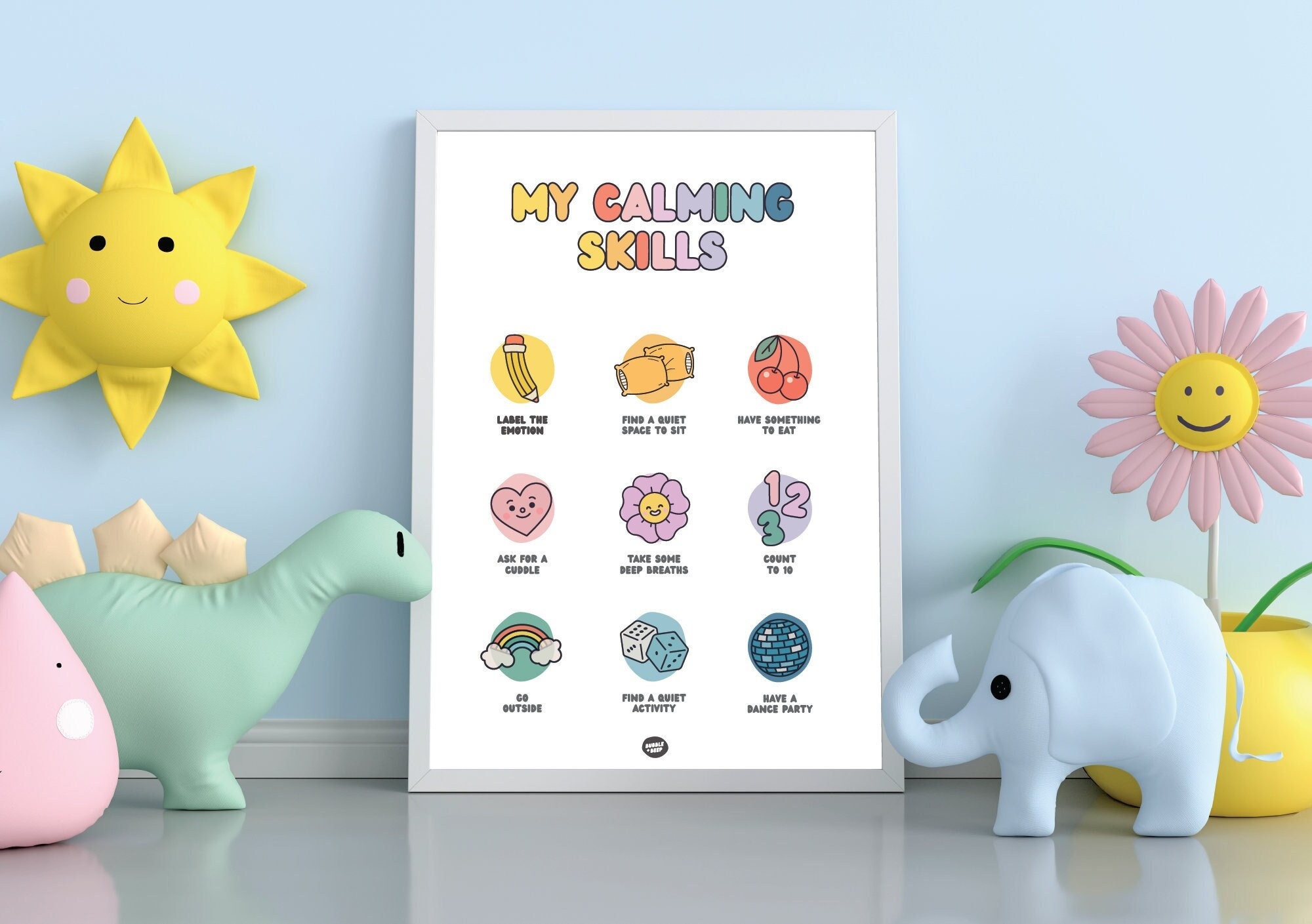 My Calming Skills Poster | Coping Techniques for Toddler Feelings Calm ...