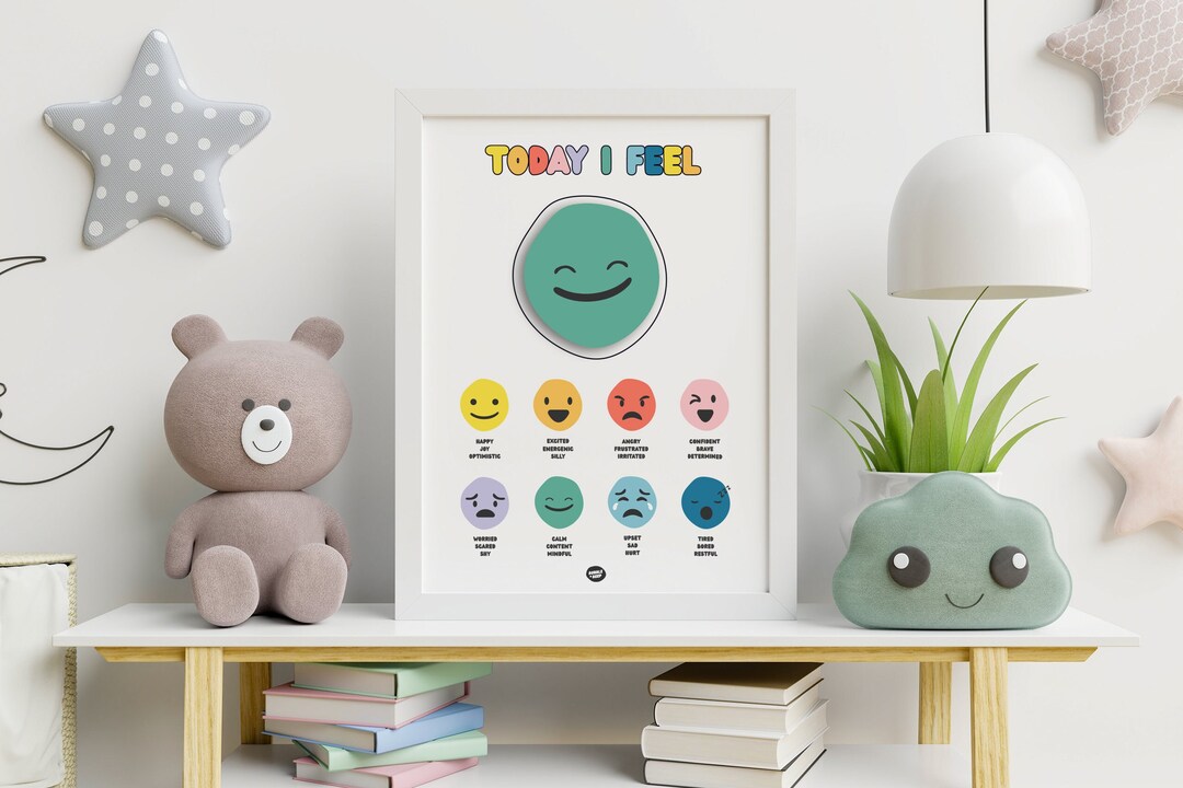 Today I Feel Poster for Toddler Calm Corner, Toddler Emotions and ...