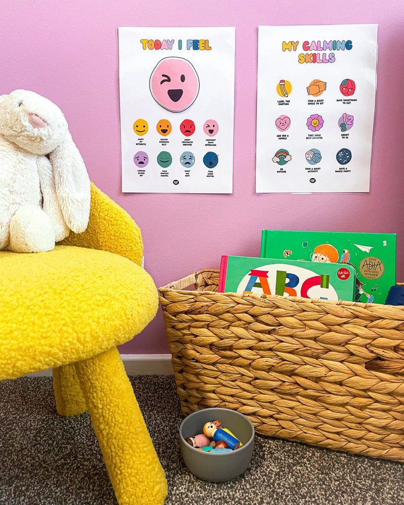 Today I Feel Poster for Toddler Calm Corner, Toddler Emotions and ...