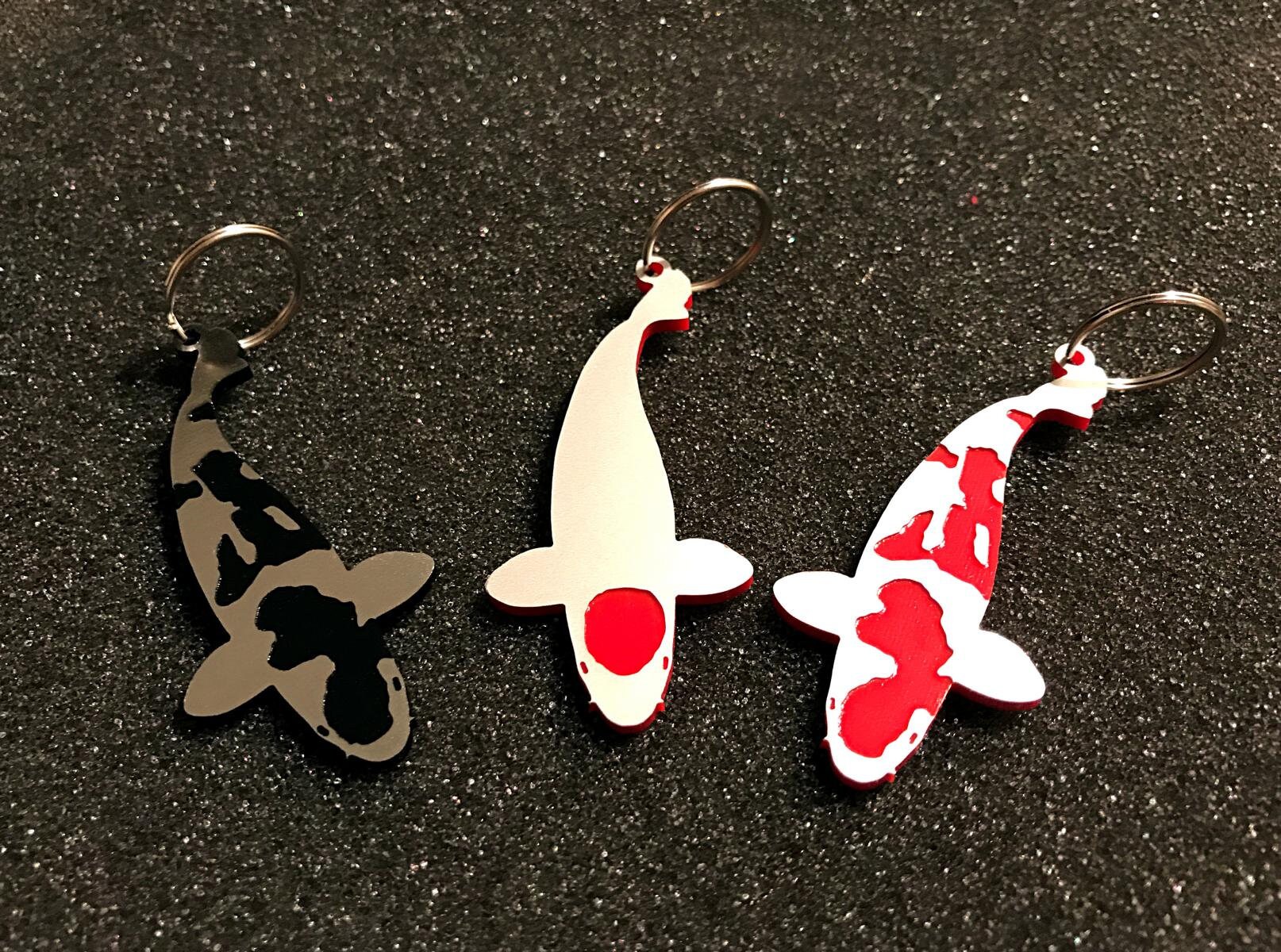 Koi Fish - Key Chain, Kohako, Tancho, Shiro-utsuri, Aquarium ...