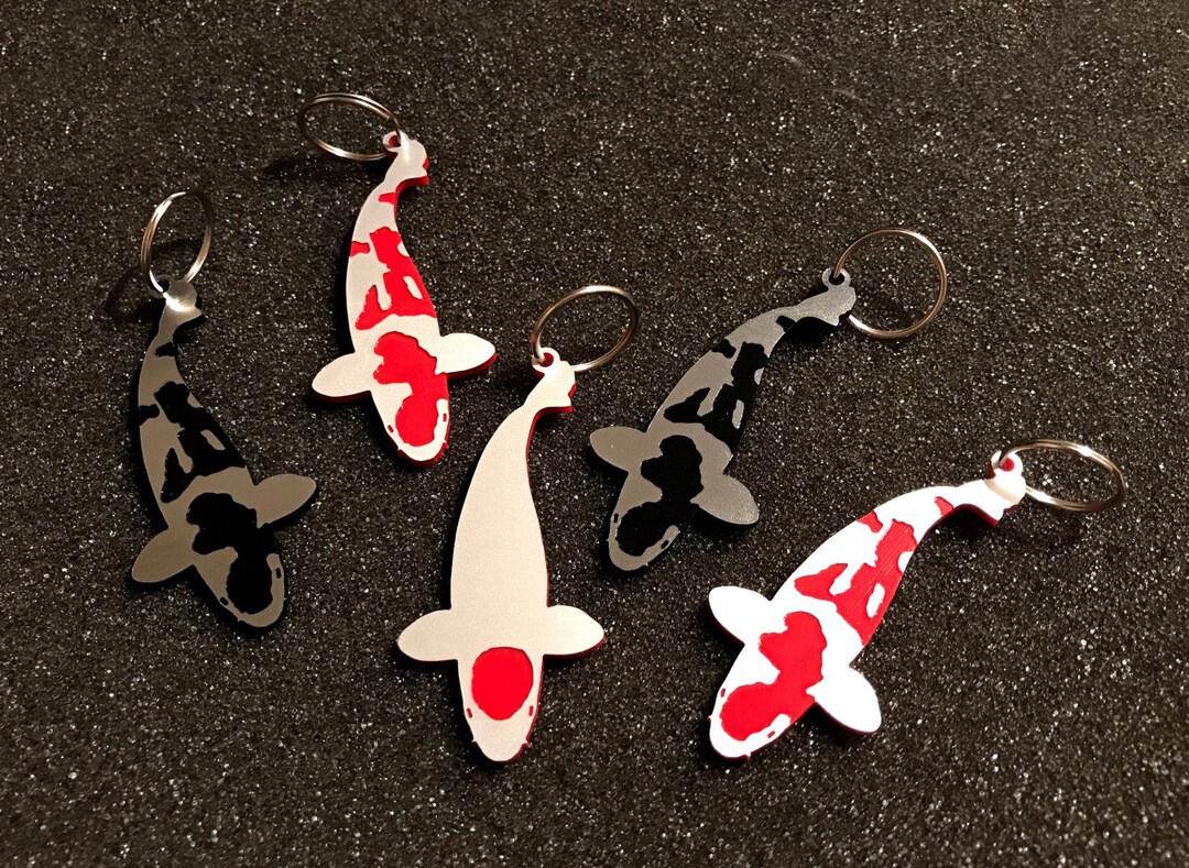 Koi Fish - Key Chain, Kohako, Tancho, Shiro-utsuri, Aquarium ...