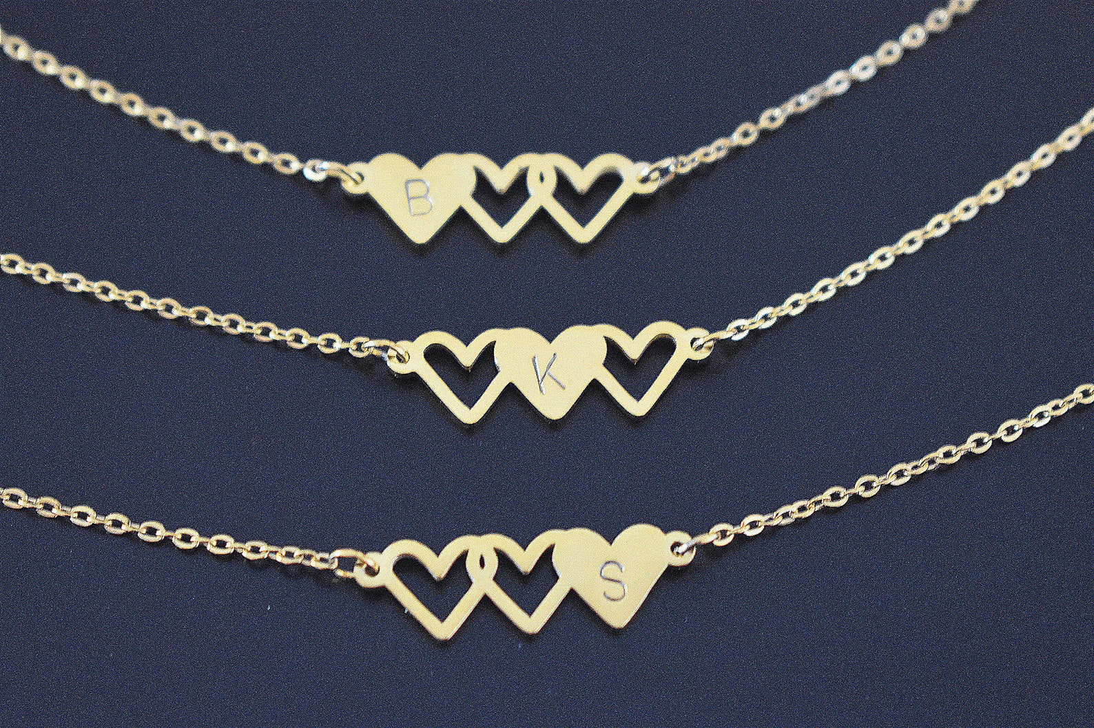Personalized 3 Girls Sister Necklace Gold Sister Necklace for | Etsy