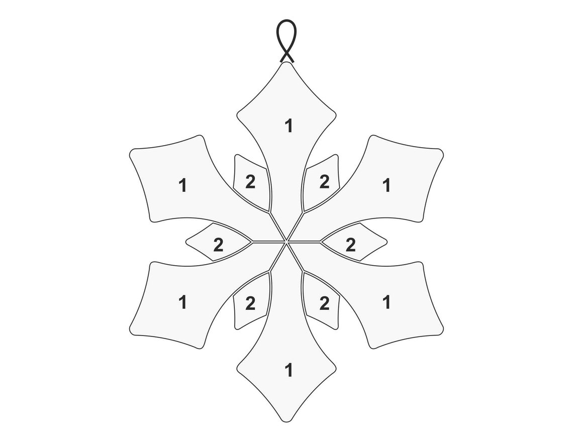 Pattern Christmas Snowflake Stained Glass, PDF Download, Holiday ...