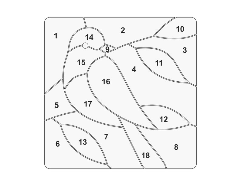 Stained Glass Patterns, Bluebird Suncatcher Pattern, Digital PDF File ...