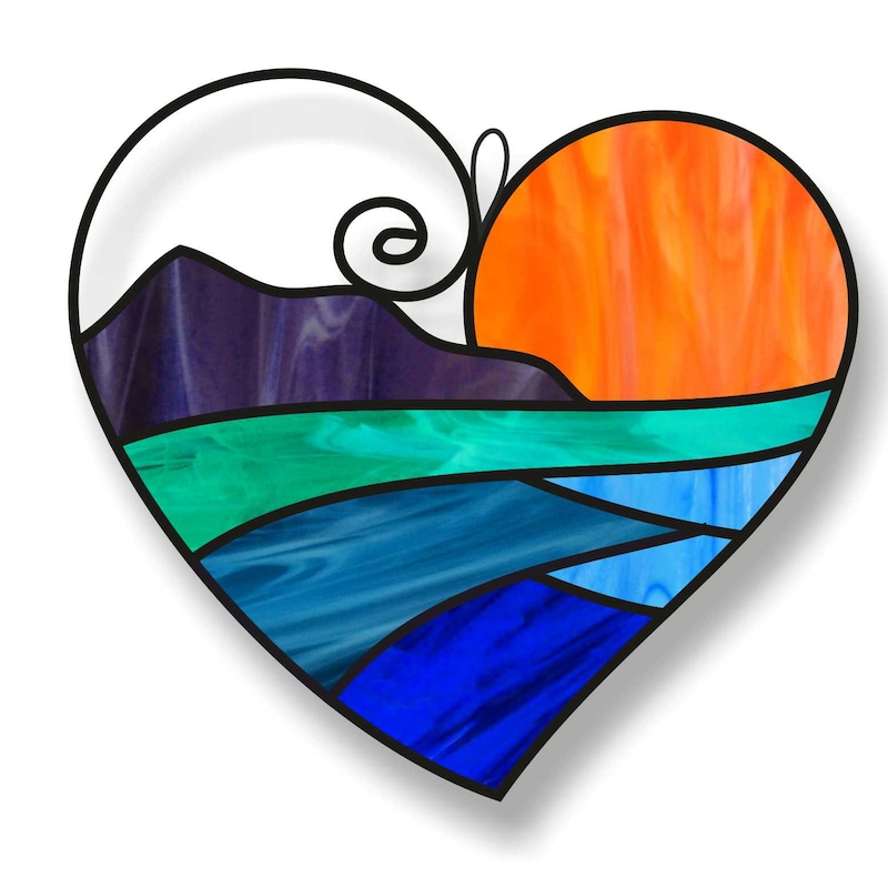 Stained Glass Sunset - Etsy