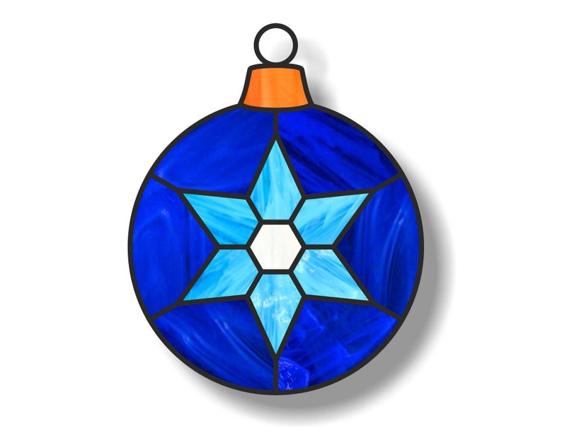 Christmas Ornament Stained Glass Pattern, PDF Download, Holiday ...