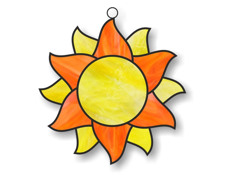 Stained Glass PDF Pattern – Sun Printable Template – DIY Suncatcher ...