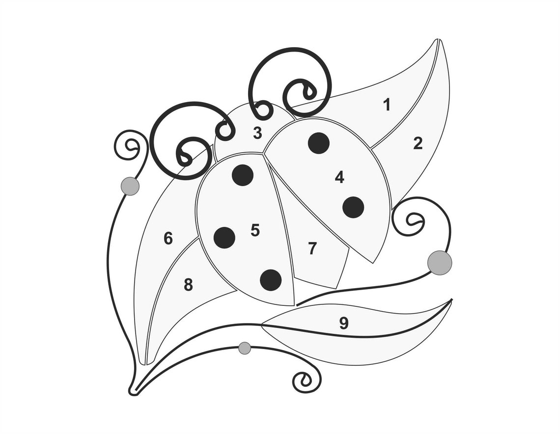 Ladybug Stained Glass Digital Pattern, Digital PDF File, Hobby License - Etsy