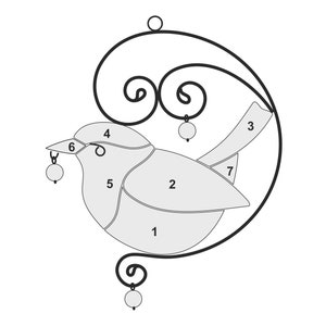 Stained Glass Robin Bird Digital Pattern, Digital PDF, Hobby License ...