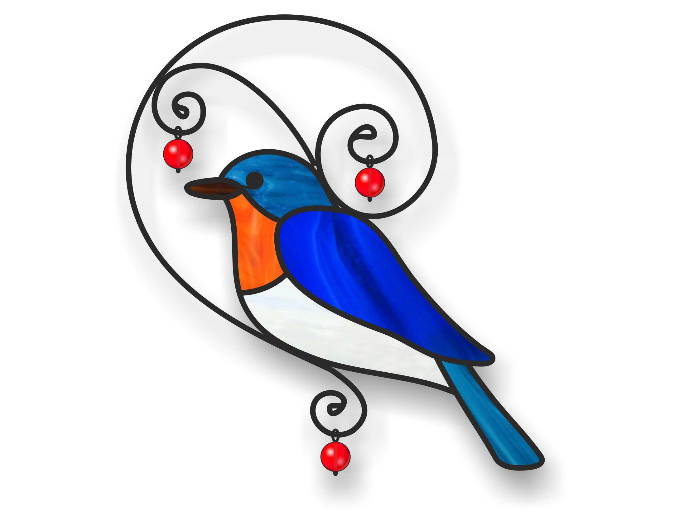 Stained Glass Bluebird Digital Pattern, Digital PDF, Hobby License ...
