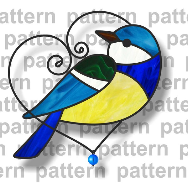 Stained Glass Chickadee - Etsy