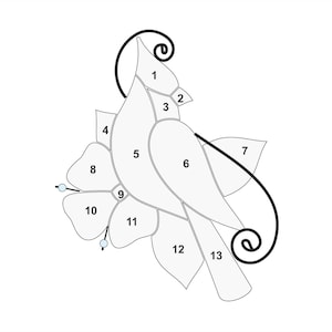 Red Cardinal Stained Glass Pattern: Printable PDF, SVG File (digital ...