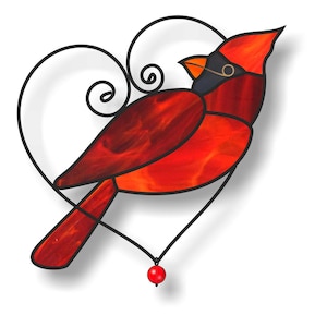 Stained Glass Christmas Cardinal Digital Pattern, Digital PDF, Hobby ...