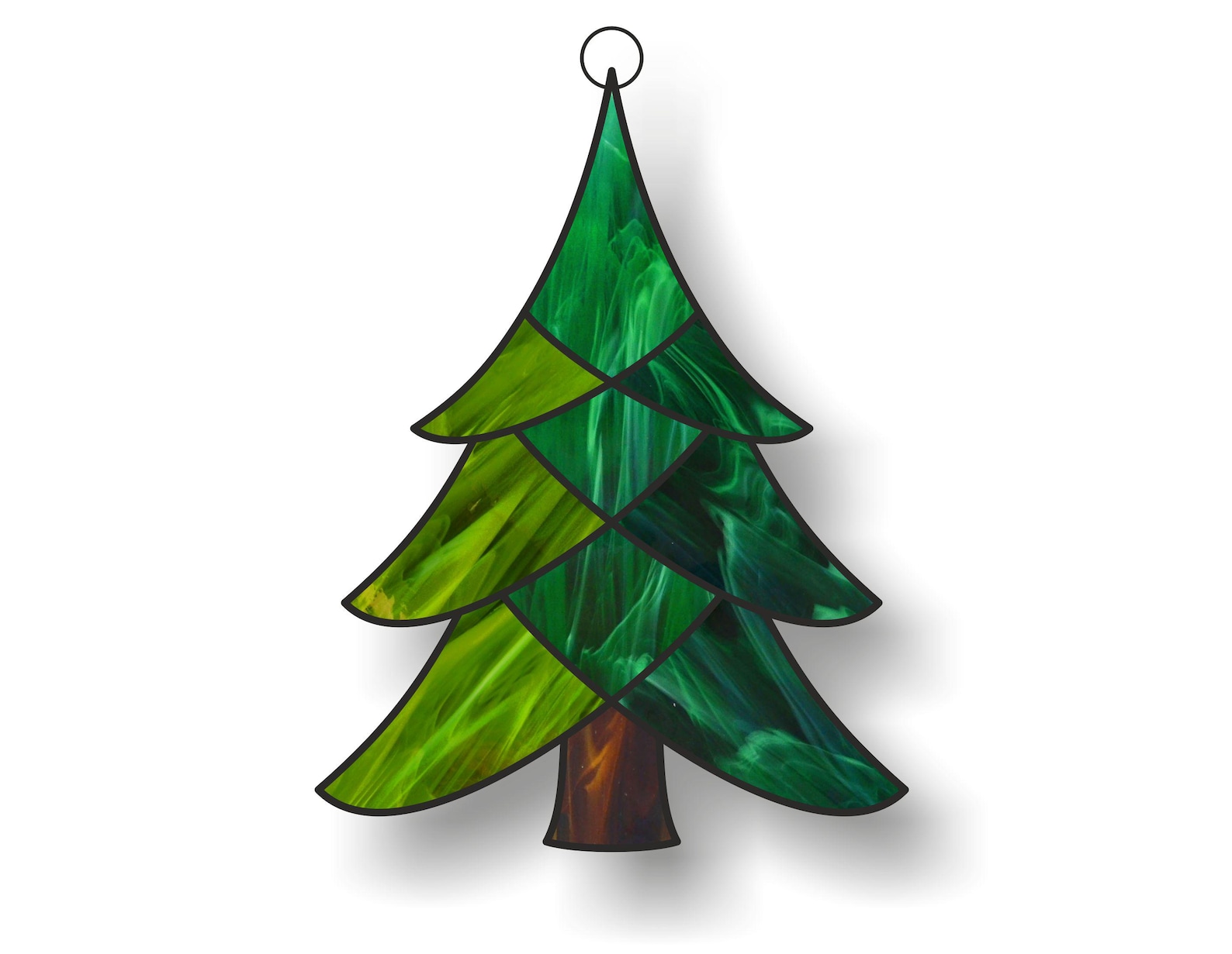Stained Glass Patterns, Christmas Tree Ornament Pattern, PDF Download ...