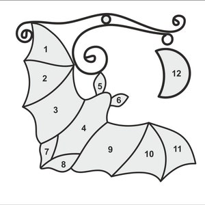 Stained Glass Patterns, Halloween Bat Suncatcher Pattern, Digital PDF ...