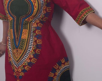 Red african dress | Etsy