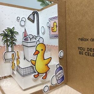 3D Pop up Birthday Duck Handmade Card It's Your Day / Celebration ...