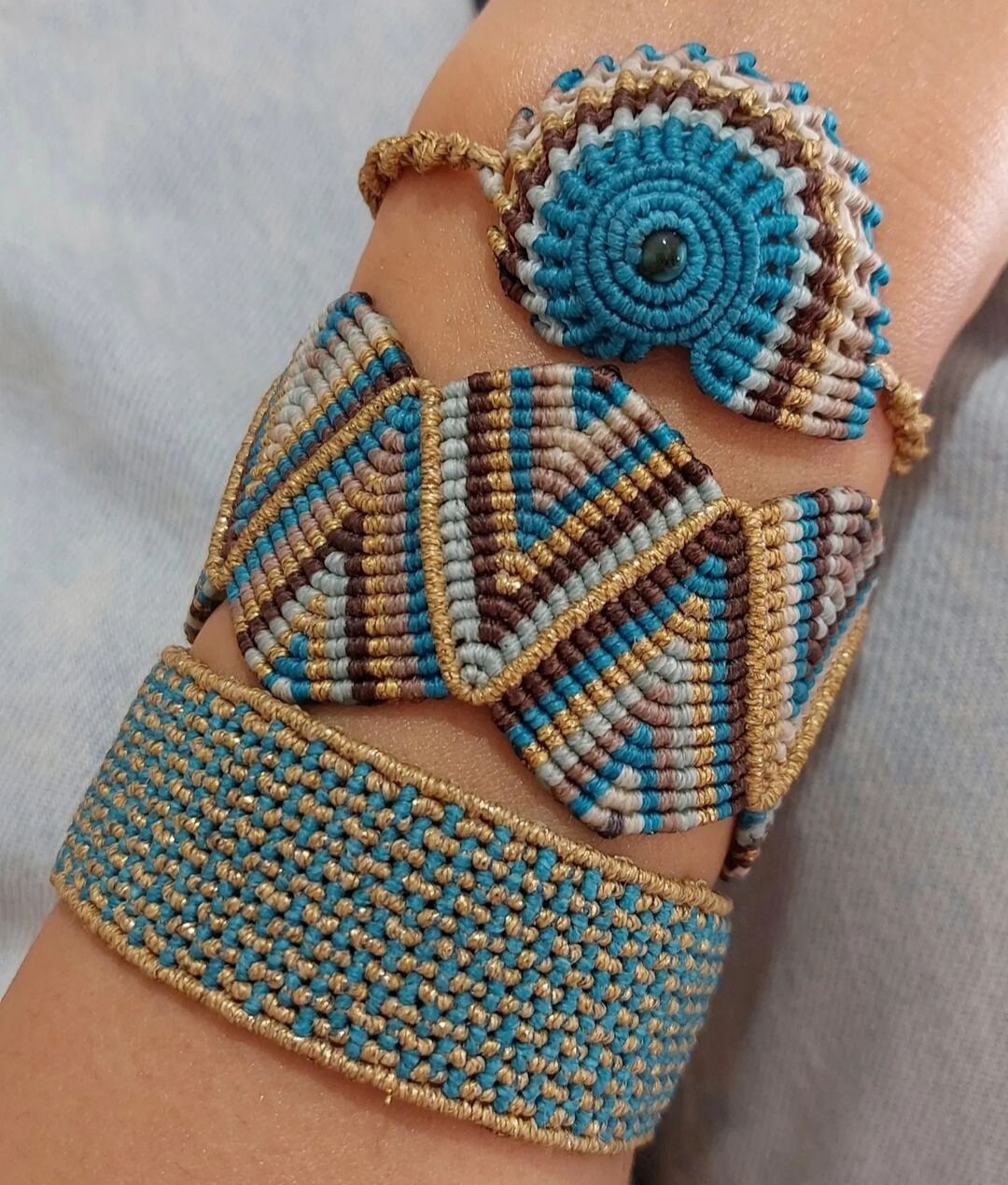 Macrame Boho Bracelets, Macrame Evil Eye Bracelet, Macrame Seashell ...