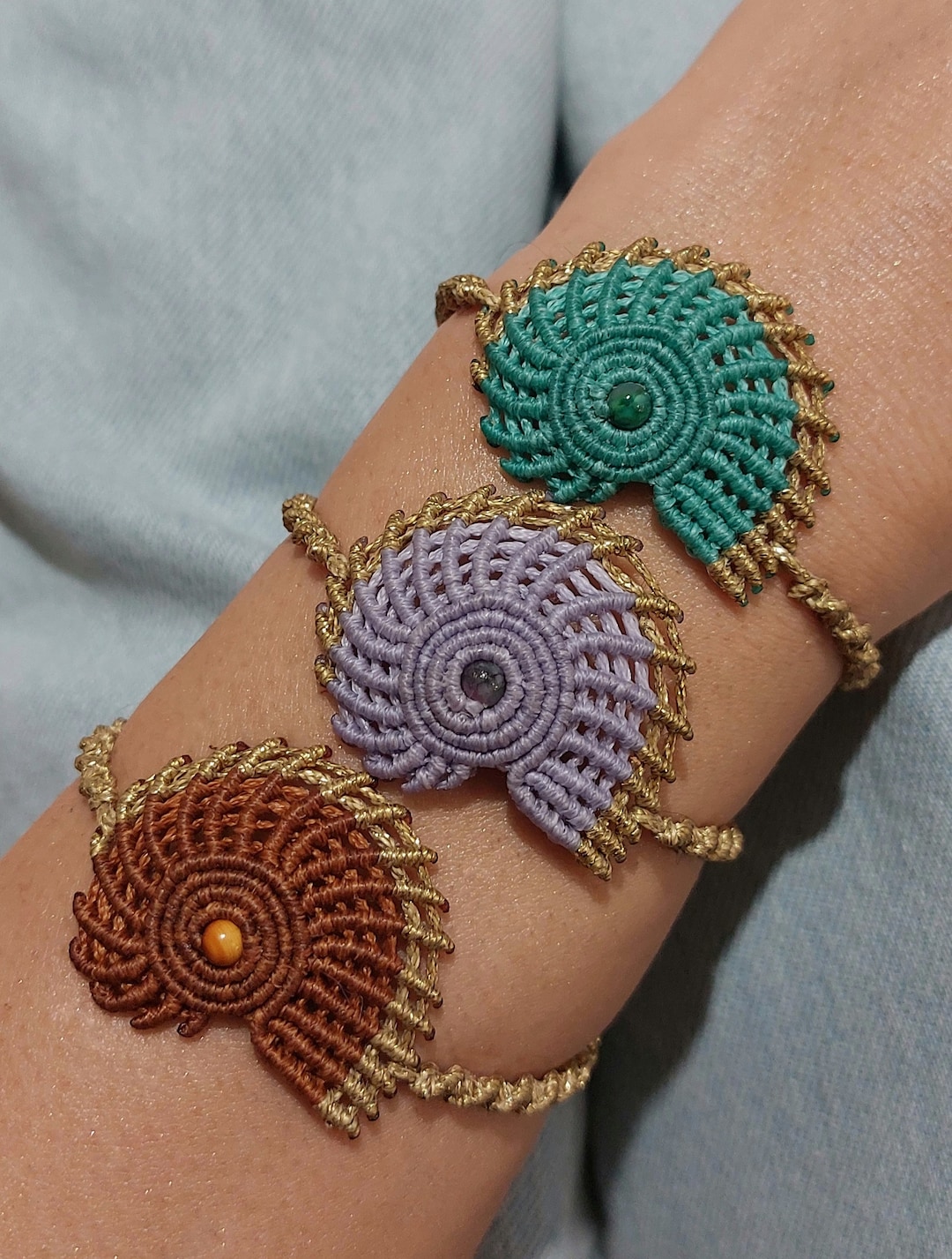 Macrame Seashell Bracelets, Seashell Bracelet, Handmade Bracelets ...