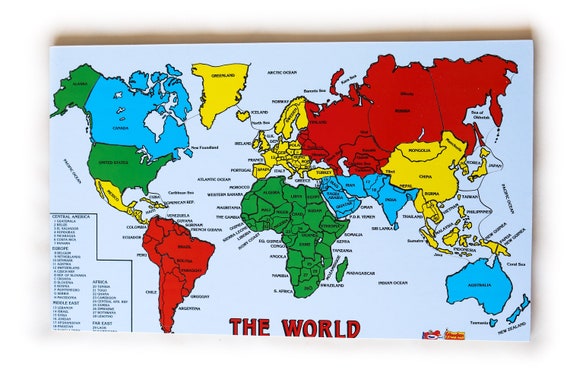 Simple Map Of The World For Kids