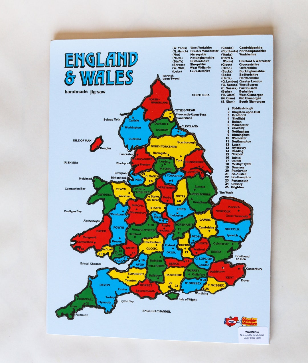 Jigsaw Map of England and Wales - Etsy Canada