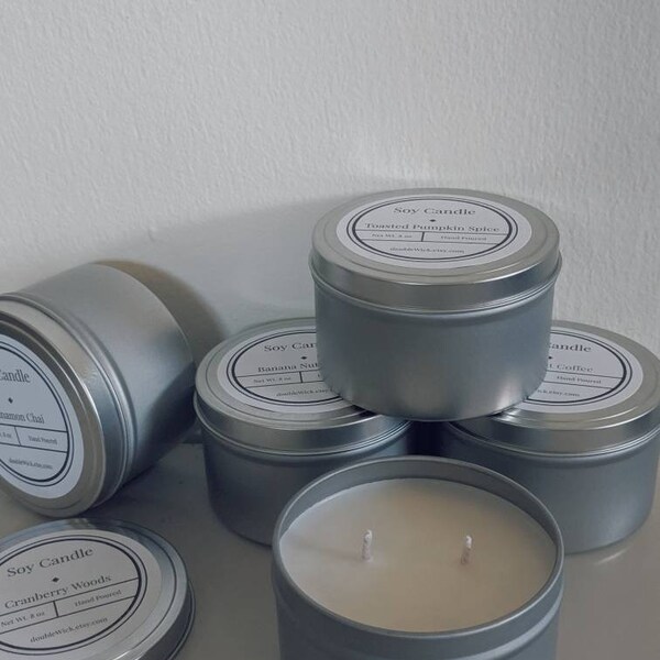8oz Double Wick Candles - Etsy