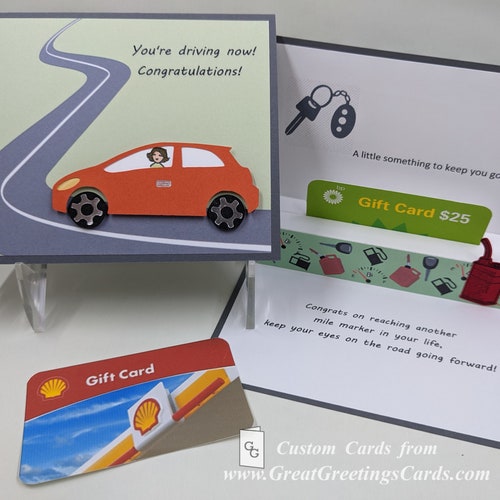 New Driver Congratulations Gift Card Holder Card Driver's - Etsy
