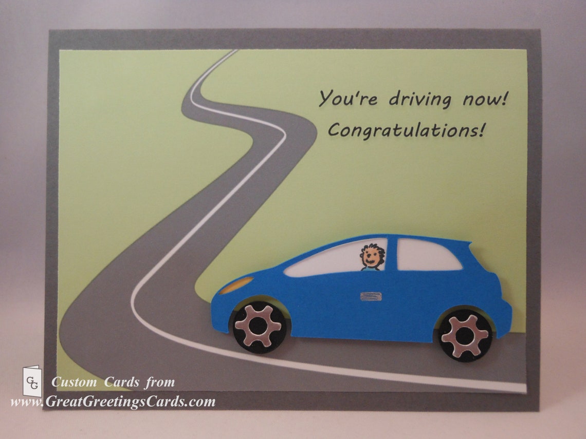 New Driver Congratulations Gift Card Holder Card, Driver's License ...