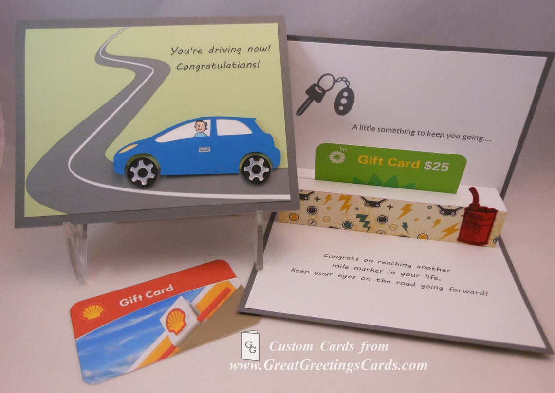 New Driver Congratulations Gift Card Holder Card Driver's | Etsy