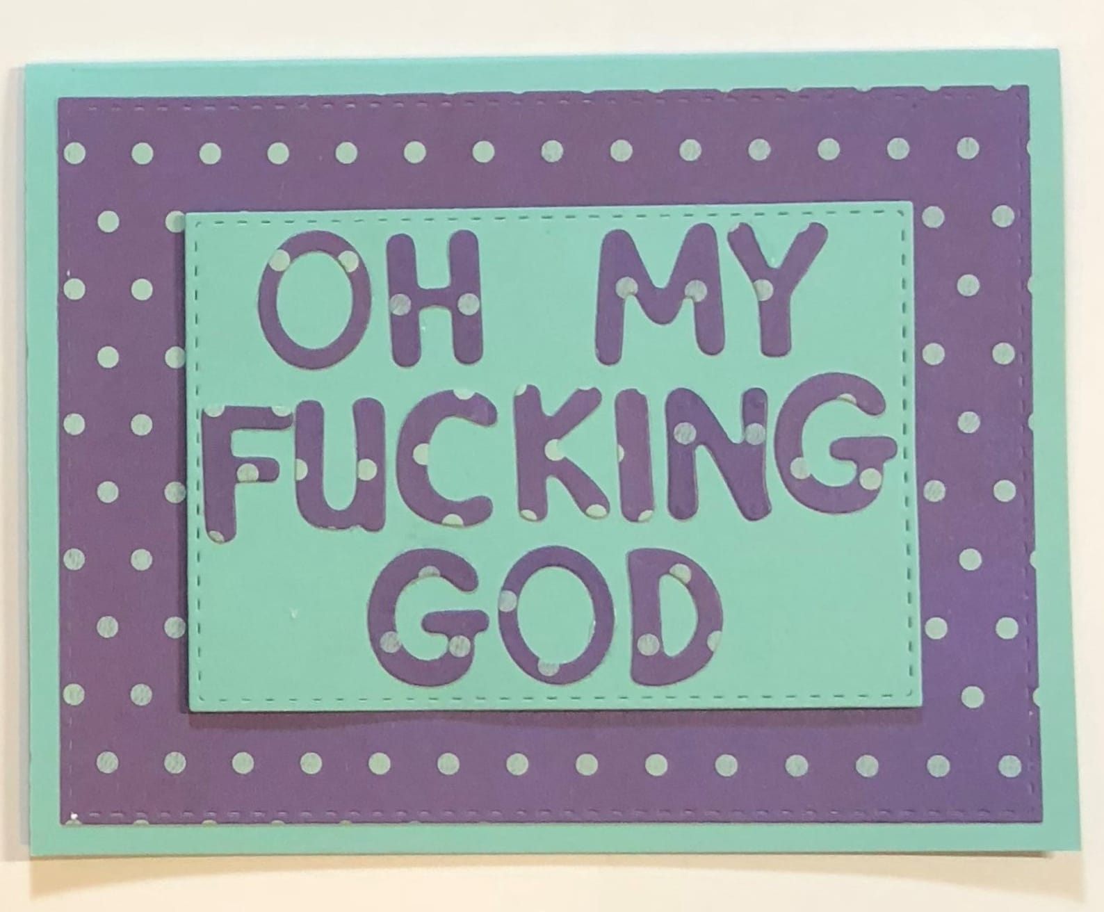 Oh My Fcking God / Oh My Jesus Handmade Card - Etsy