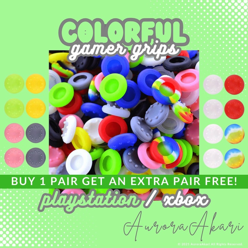 Nintendo Switch 2 I Playstation I Xbox I Colourful Gamer Thumb Grips I ...