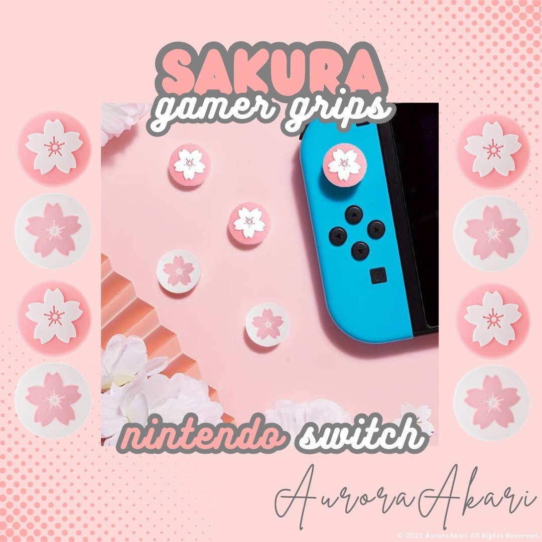 Cherry Blossom Sakura Gamer Grips I Thumb Grips I Nintendo Switch Oled ...