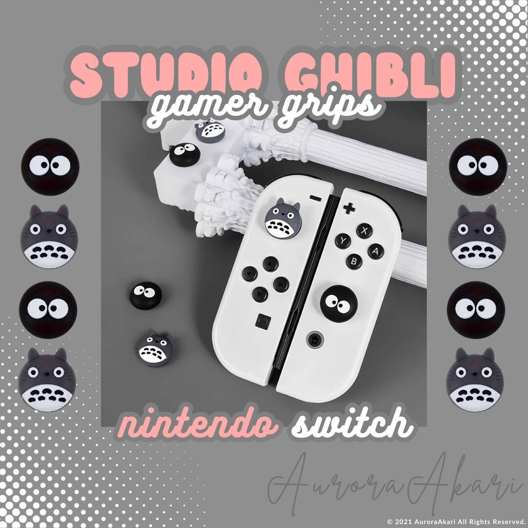 Studio Ghibli I Totoro/susuwatari Cute Thumb Grips I Nintendo Switch ...