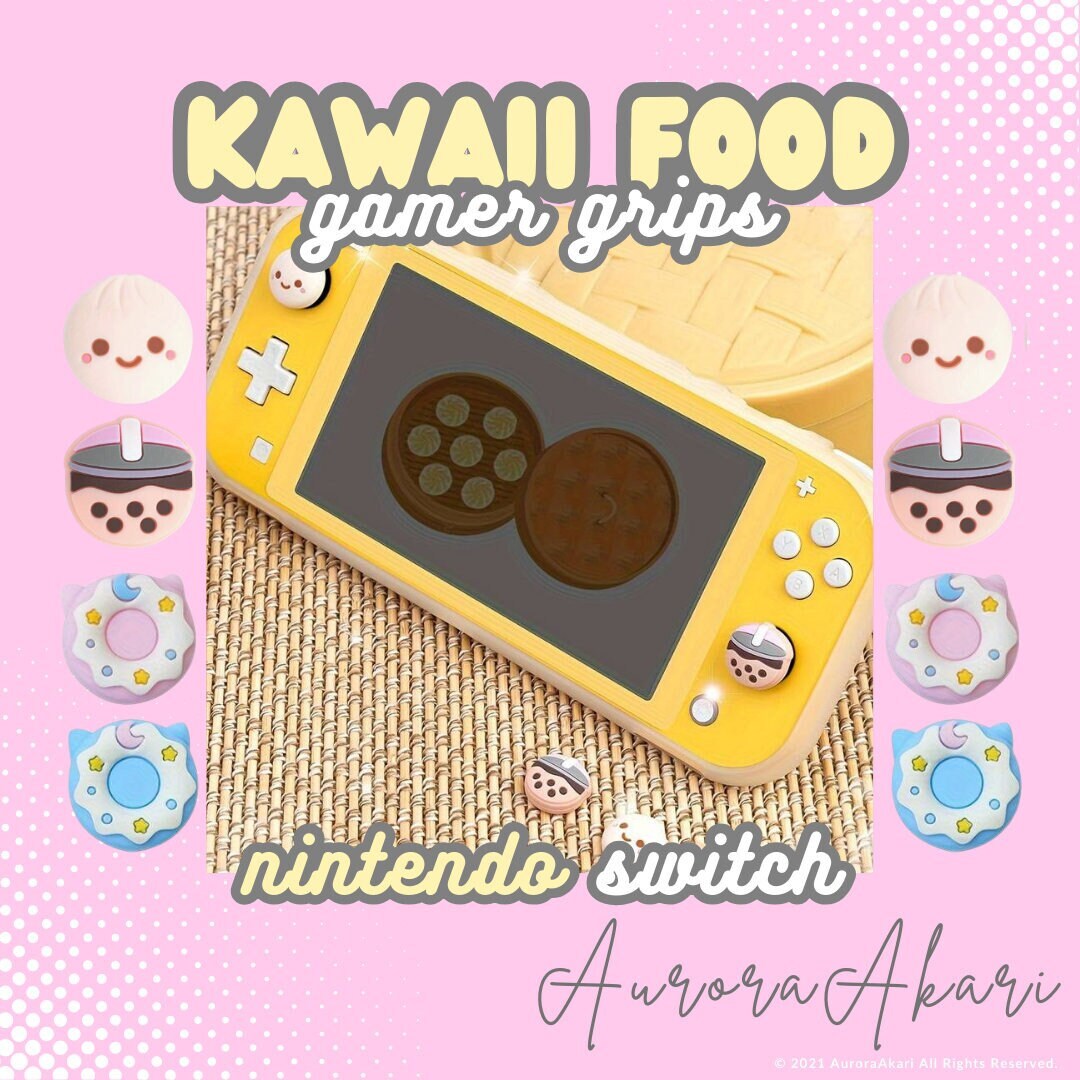 Kawaii Food Gamer Grips I Dumpling/boba/doughnut/ice-cream | Cute Thumb ...