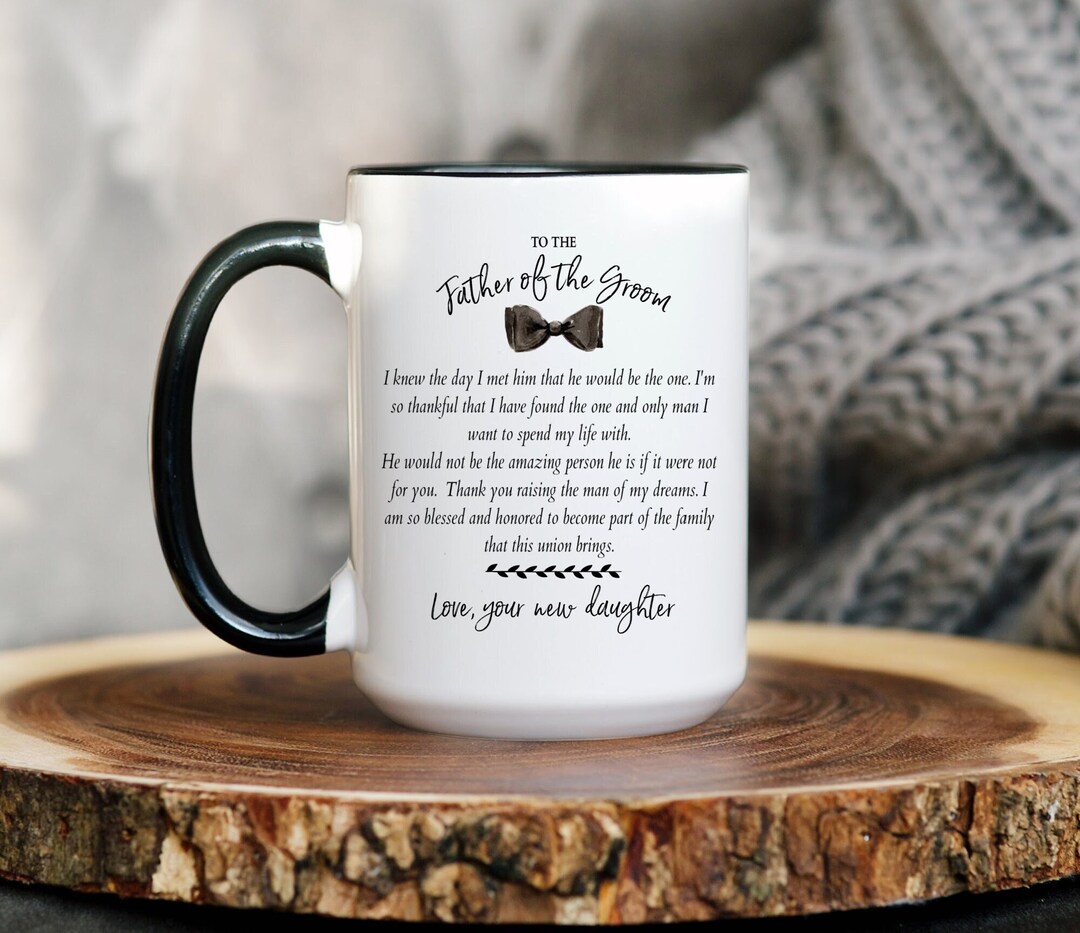 Future Father in Law Wedding Gift Mug Father of the Groom From Bride ...