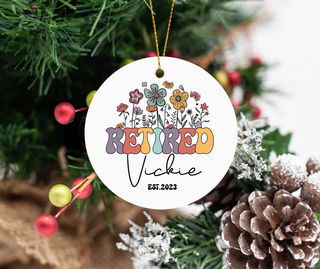 Personalized Retired Gift Christmas Ornaments for Women Retiring ...
