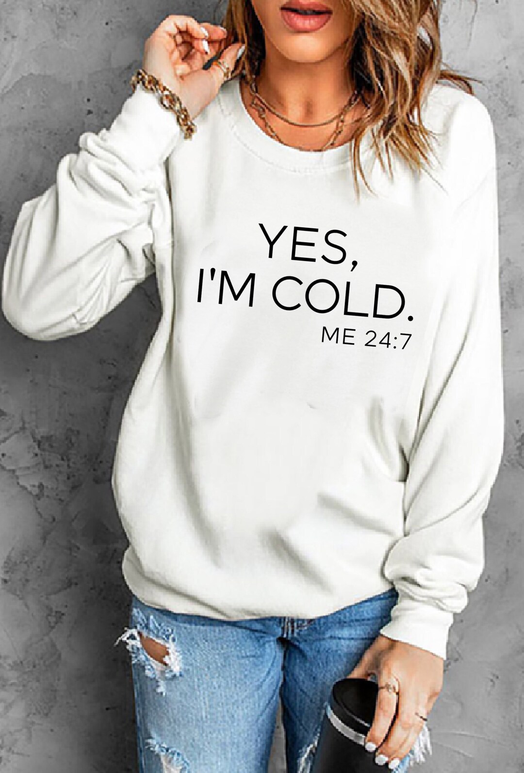 Yes I'm Cold Sweatshirt, Sarcastic Sweatshirt, Funny Sweatshirt ...