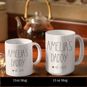 New Dad Mug First Fathers Day Gifts for Dad Daddy Mug, Personalized Dad ...