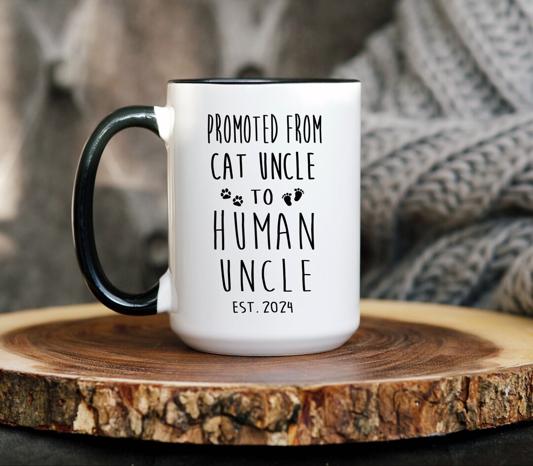 Uncle Mug New Baby Promoted to Uncle New Uncle Gift Baby Reveal Idea ...