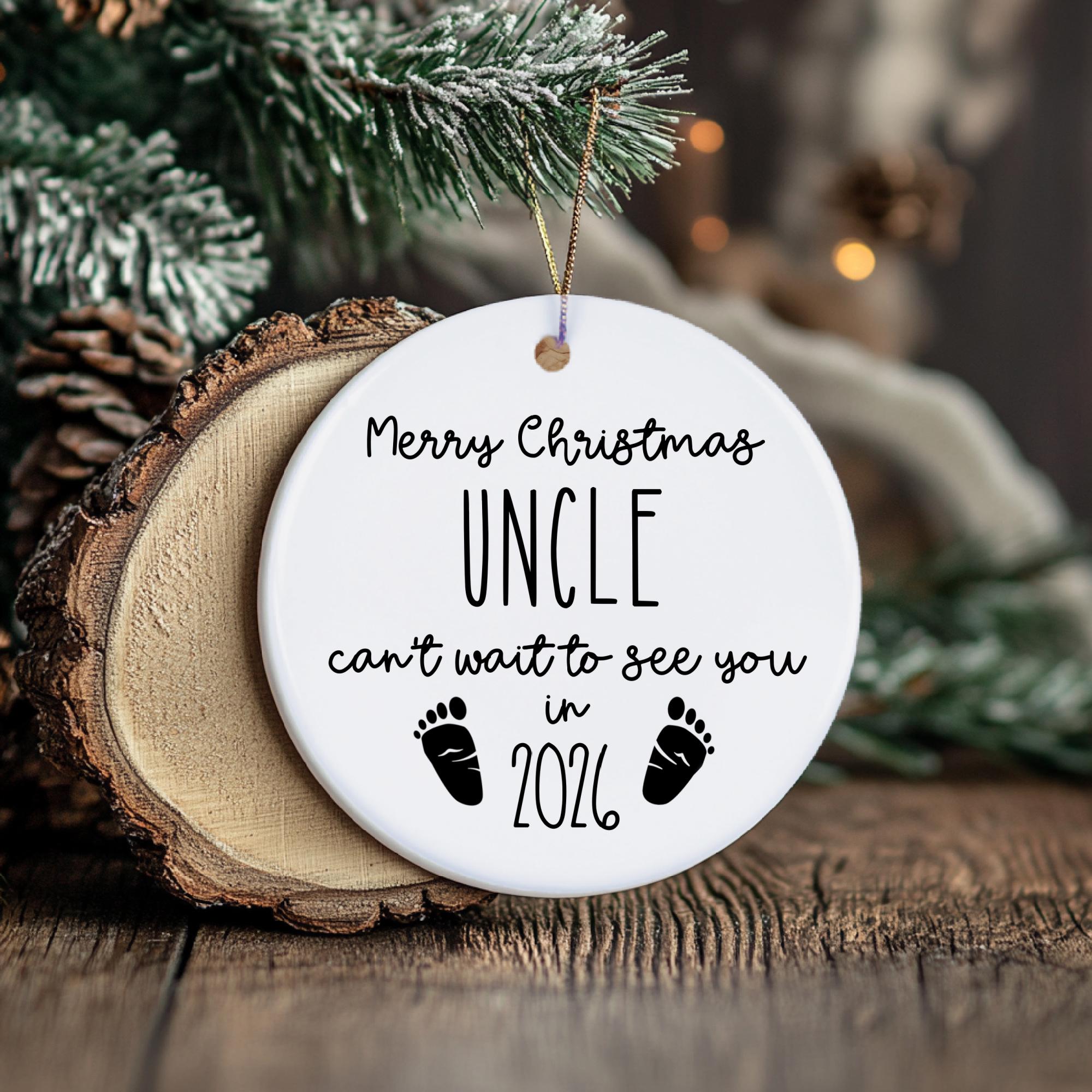 New Uncle Ornament Brother Promoted to Uncle Baby Announcement, Baby ...