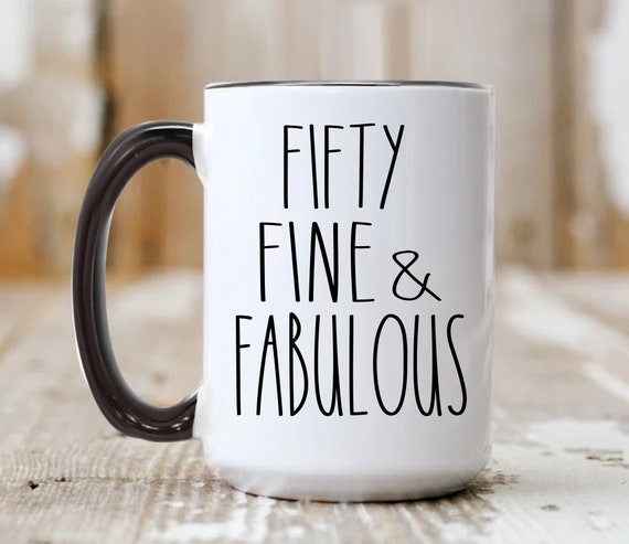 Fifty Fine & Fabulous 50th Birthday for Women Gift Idea Fifty - Etsy
