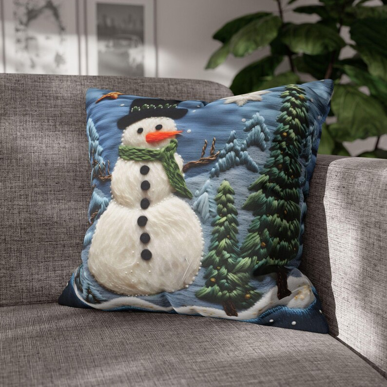 Snowman Pillow, Christmas Throw Pillows, Festive Christmas Decor ...