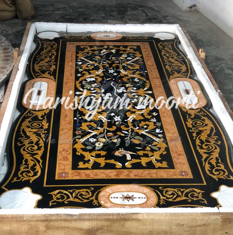Large Recangular Handmade Marble Inlay Table Tops/ Dinning - Etsy