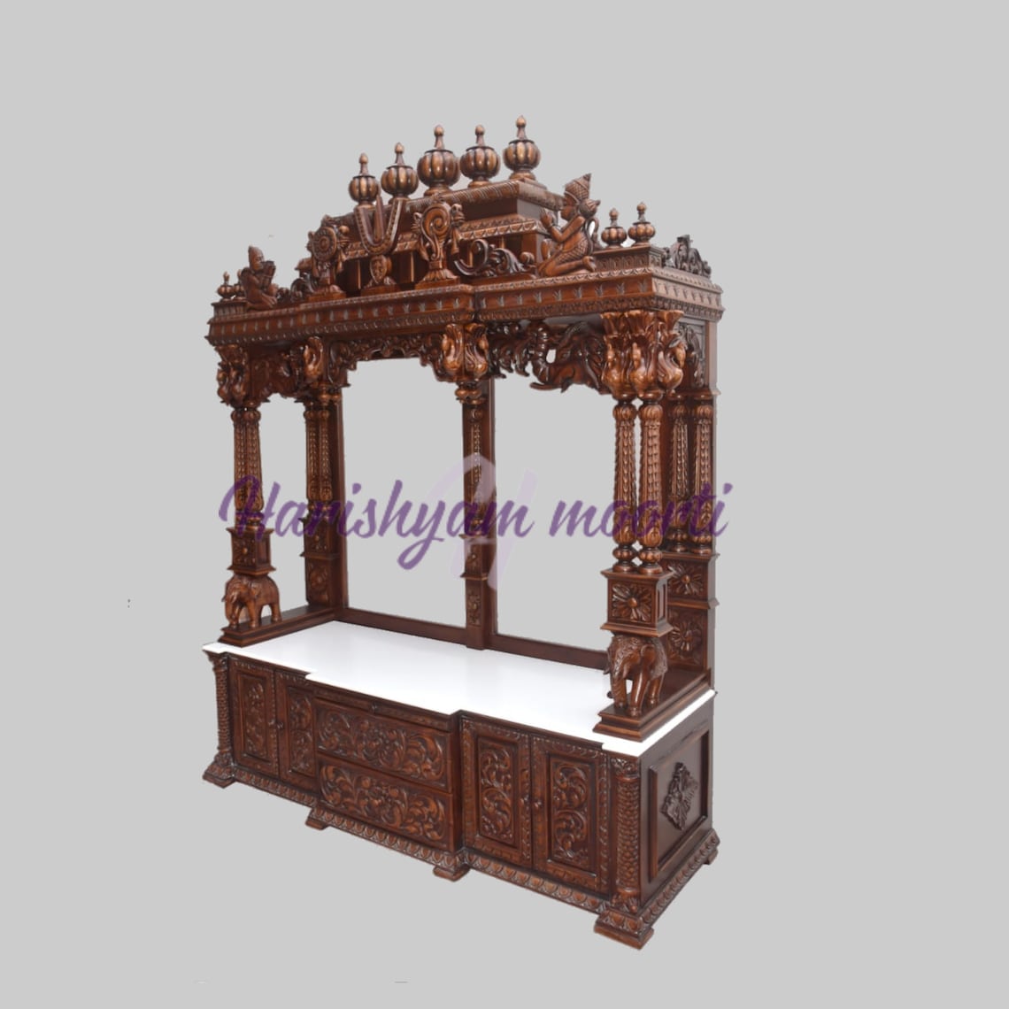 Large South Indian Style wooden Altar for Home/ Pooja mandap/ | Etsy