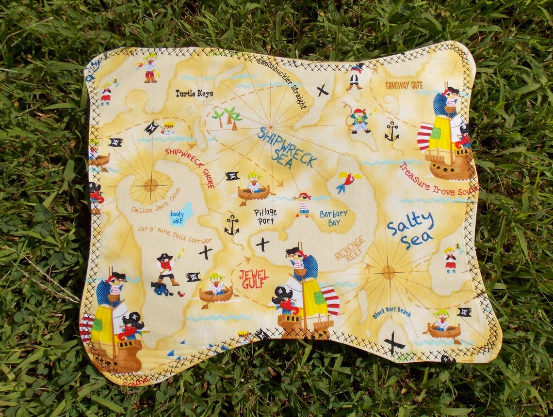Pirate Map Reuseable Pirate Map Pirate Adventure Map Play Treasure Map ...